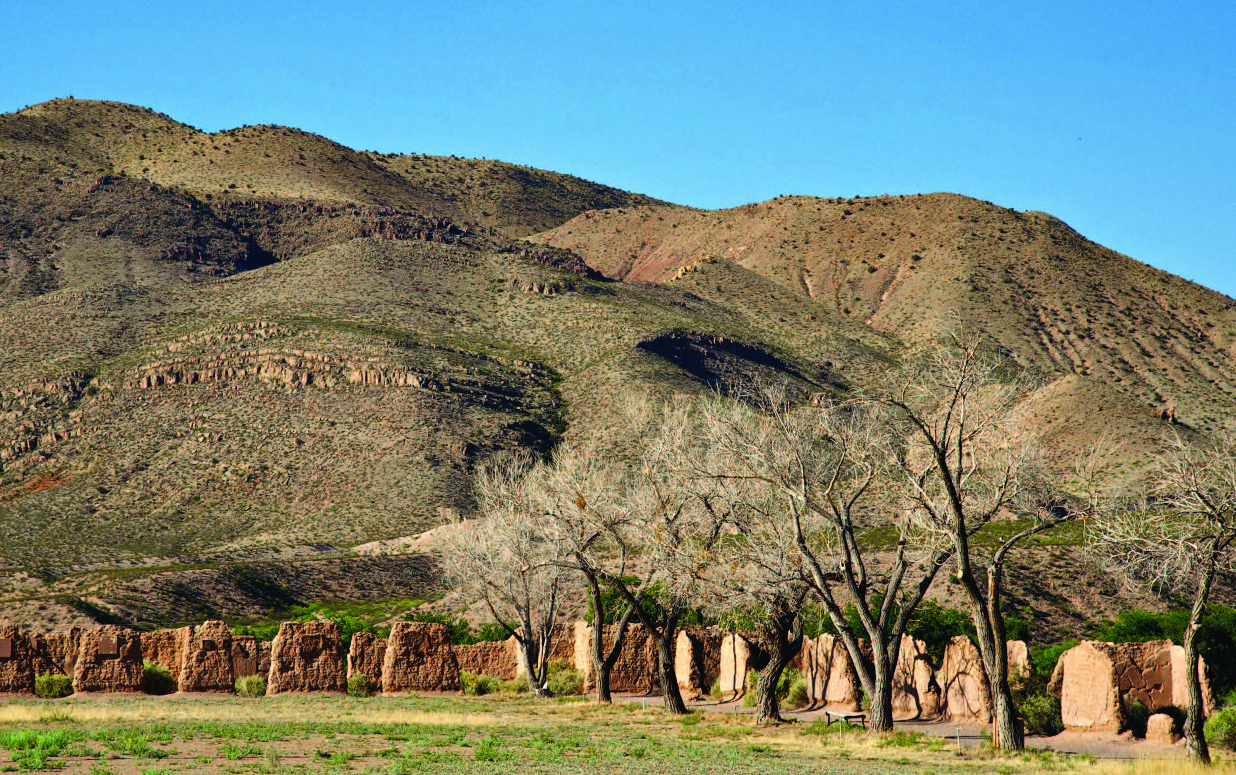 Fort Selden Historic Site, with the Robledo Mountains in the background ...
