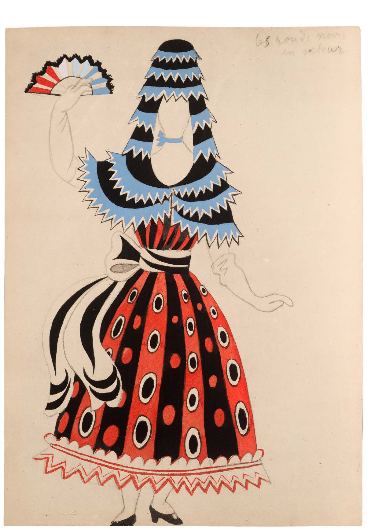 Pablo Picasso, costume design for female dancer for Le Tricorne, or El ...