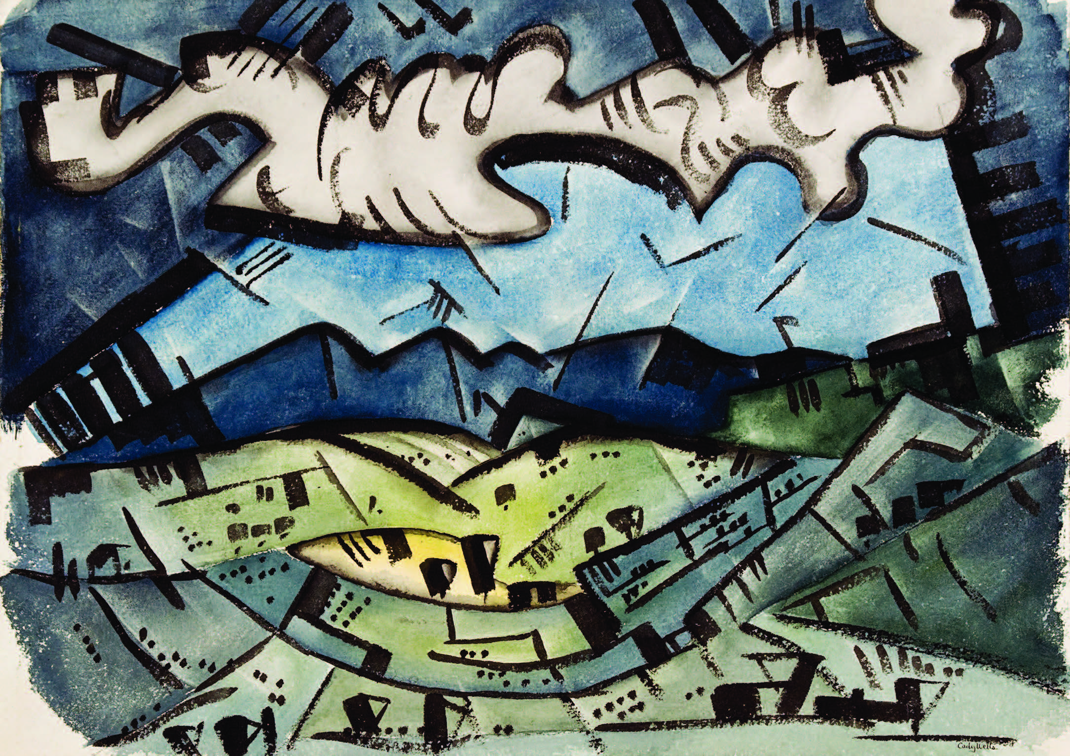 Cady Wells, Untitled, 1938. Watercolor, 11 × 14 ½ in. Collection of the ...