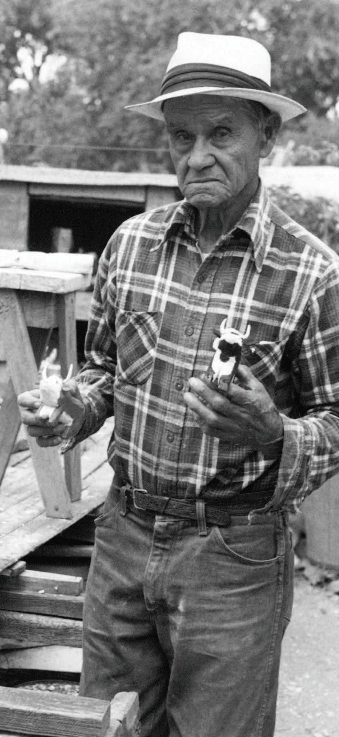 Alex Sandoval with Cattle, ca. 1979. Photograph by Davis Mather