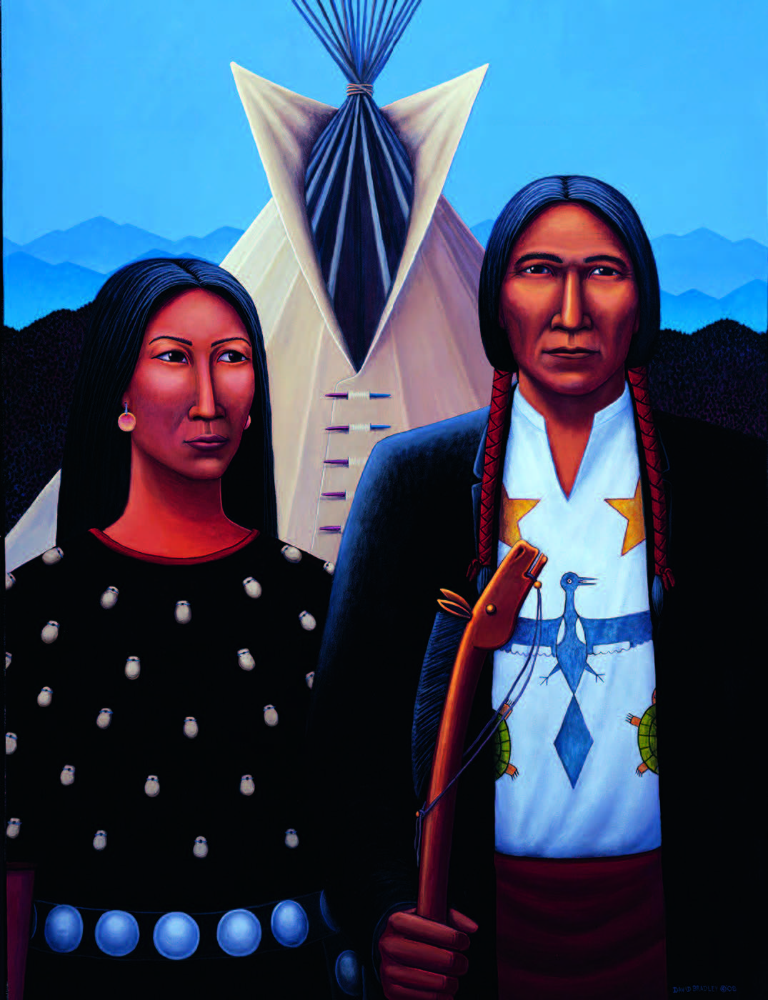 American Indian Gothic, Ghost Dancer, 2008. Acrylic on canvas, 48 × 36 ...